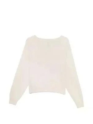 NUDE Twist-detail V-neck Sweater - Neutrals