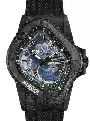 LAARVEE Monster Asymmetric-case 40mm Watch - Blue