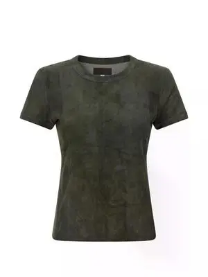 Stouls Suede-finish T-shirt - Grey