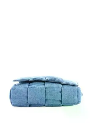 Bottega Veneta Padded Tech Cassette Intrecciato Denim Crossbody Bag - Blue