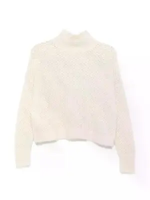 Antonelli Firenze Open-knit Mock-neck Sweater - Neutrals
