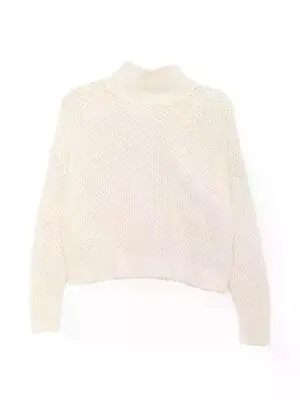 Antonelli Firenze Open-knit Mock-neck Sweater - Neutrals