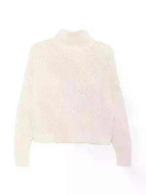 ANTONELLI FIRENZE Antonelli Open-Knit Mock-Neck Sweater