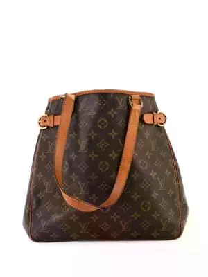LOUIS VUITTON Batignolles Handbag Monogram Canvas Vertical Tote Bag - Brown