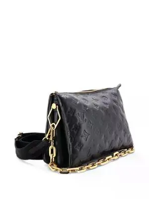 LOUIS VUITTON Coussin Bag Monogram Embossed Lambskin Pm Crossbody Bag - Black