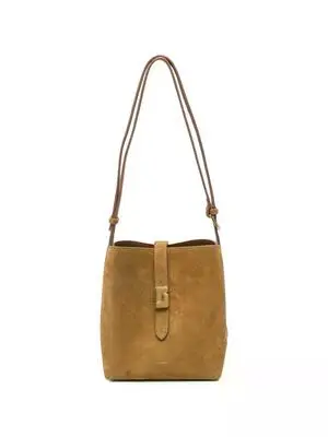 Soeur Suede Logo-plaque Shoulder Bag