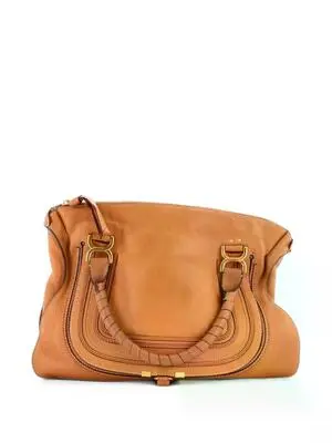 Chloé Marcie Leather Large Shoulder Bag - Brown