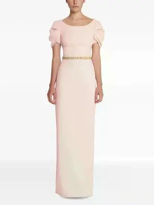 Safiyaa Vanna Sculptural-sleeve Maxi Dress