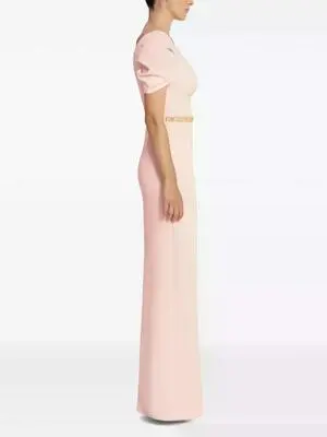 Safiyaa Vanna Sculptural-sleeve Maxi Dress