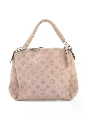 LOUIS VUITTON Babylone Handbag Mahina Leather Bb Hobo Bag - Neutrals