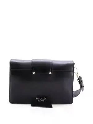 Prada Metal Ribbon City Calfskin Small Shoulder Bag