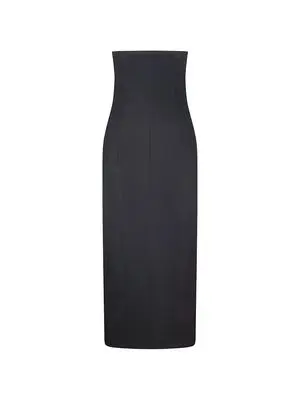 P.a.r.o.s.h Double-breasted Strapless Midi Dress