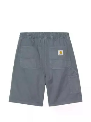Carhartt Work In Progress Flint Logo-patch Drawstring Shorts - Blue