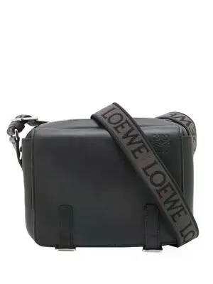 Loewe 2010-2026 Xs Supple Smooth Calfskin Military Messenger Bag Crossbody Bag - Black