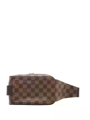 LOUIS VUITTON 2005 Damier Ebene Geronimos Crossbody Bag - Brown