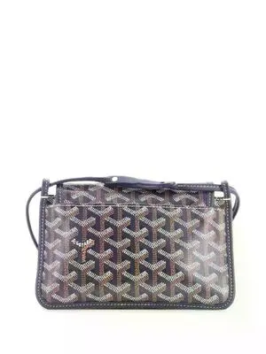 Goyard Plumet Clutch Wallet Coated Canvas Crossbody Bag - Blue