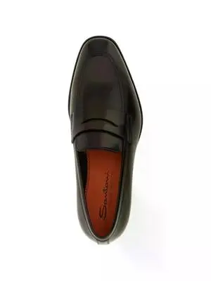 Santoni Gregor Leather Loafers