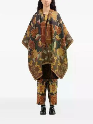 PIERRE-LOUIS MASCIA Geometric Wool Cape