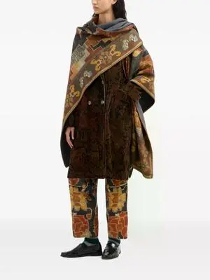 PIERRE-LOUIS MASCIA Geometric Wool Cape