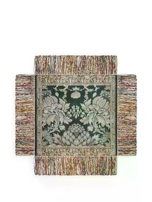PIERRE-LOUIS MASCIA Aloeuw Floral-print Fringed Scarf - Green