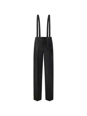DONDUP Check-print Suspender Trousers - Grey