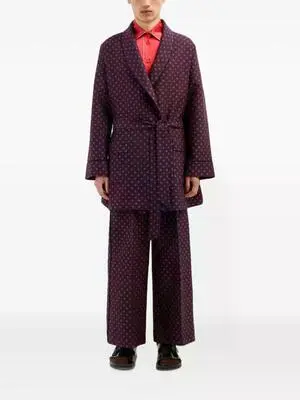 PIERRE-LOUIS MASCIA Geometric-print Dressing Gown