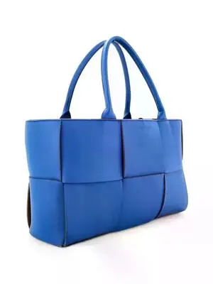 Bottega Veneta Arco Maxi Intrecciato Leather Medium Tote Bag - Blue