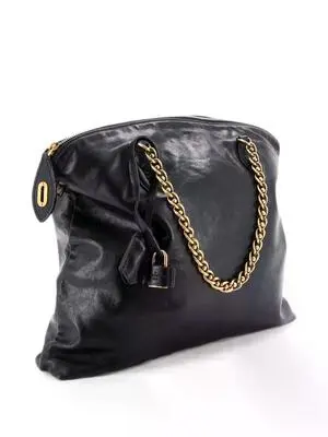 LOUIS VUITTON Lockit Chain Handbag Boudoir Leather Tote Bag