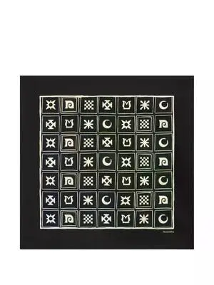 Nanushka Shoul Kopjafa-print Scarf - Black