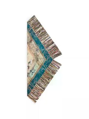PIERRE-LOUIS MASCIA Aloeuw Fringed Scarf - Blue