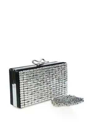 SELF-PORTRAIT Crystal-embellished Bow-detail Clutch Bag