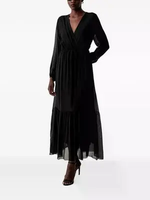 VICOLO Wrap-style Tiered Dress
