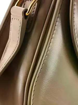 Celine Triomphe Besace Clea Flap Bag Leather Shoulder Bag - Neutrals