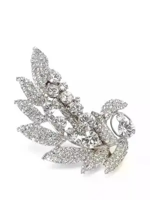 JENNIFER BEHR Elvie Crystal-embellished Brooch - Silver
