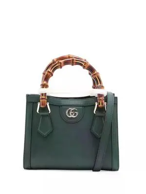 Gucci Calfskin Bamboo Diana Mini Satchel - Green
