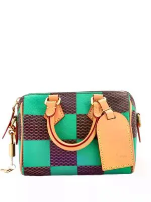 LOUIS VUITTON Speedy Bandouliere Bag Damier Pop 18 Satchel - Green