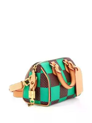 LOUIS VUITTON Speedy Bandouliere Bag Damier Pop 18 Satchel - Green