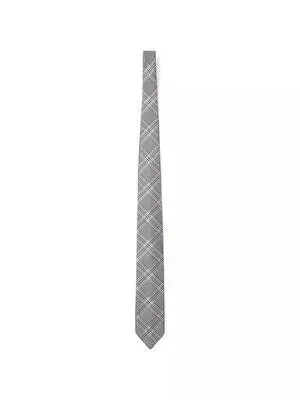 LARDINI Check-pattern Tie - Black