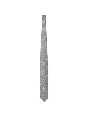 LARDINI Check-pattern Tie - Black