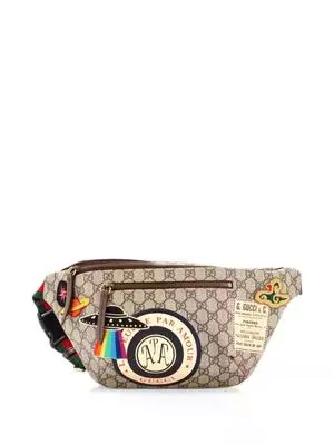Gucci Courrier Zip Gg Coated Canvas With Applique Belt Bag