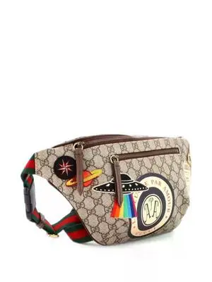 Gucci Courrier Zip Gg Coated Canvas With Applique Belt Bag