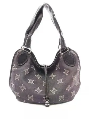Celine Macadam Denim Bittersweet Hobo Bag - Blue