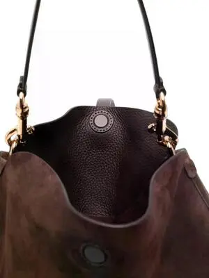 Etro Pony Suede Buckle-detail Shoulder Bag - Brown