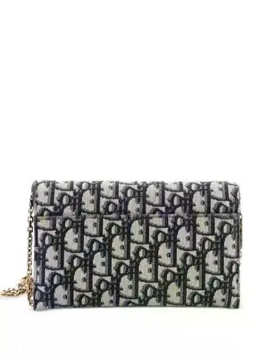 Dior Saddle Chain Wallet Oblique Canvas Cross Body Bag