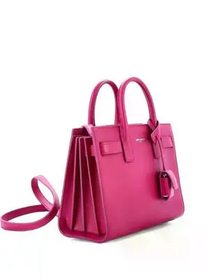 Saint Laurent Sac De Jour Leather Nano Tote Bag - Pink
