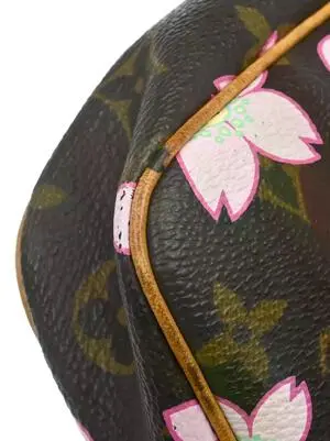 LOUIS VUITTON X Takashi Murakami 2003 Pochette Accessoires Cherry Blossom Monogram Tote Bag