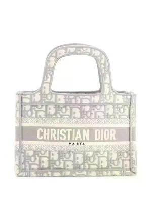Dior Book Oblique Canvas Mini Tote Bag - Grey