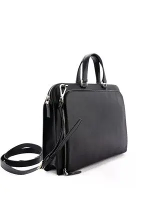Prada Saffiano Leather Travel Briefcase Tall Business Bag