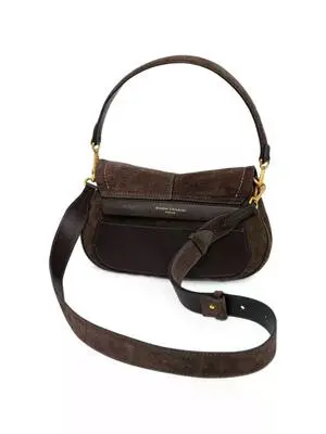 GIANNI CHIARINI Medium Helena Round Contrast-stitch Suede Shoulder Bag