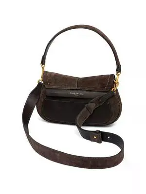 GIANNI CHIARINI Contrast-stitch Suede Shoulder Bag
